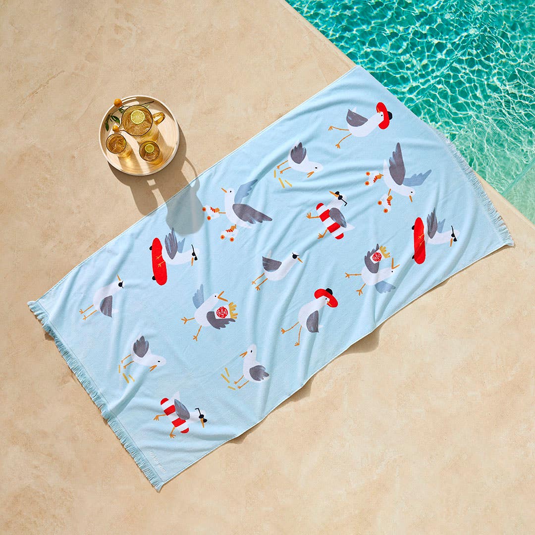 Shop Summer Seagulls Beach Towel Online | Bed Bath N' Table