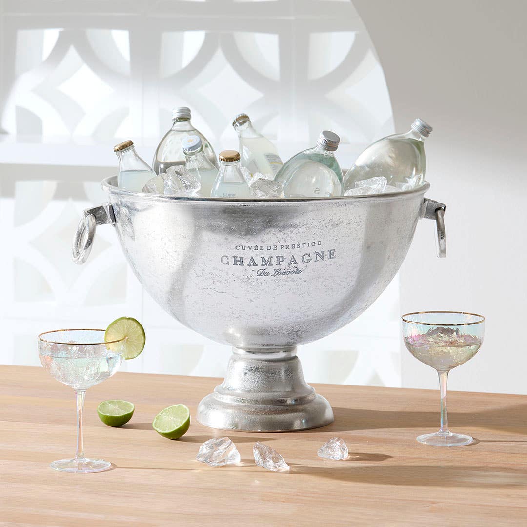 Shop Round Champagne Bucket - Pewter Online | Bed Bath N' Table